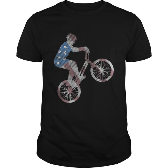 Shirts | Bmx Distressed Usa Flag Patriotic Retro Bmx Rider Shirt | Poshmark